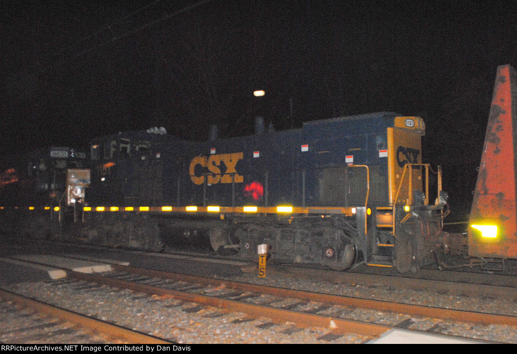 CSX MP15AC 1151 trails fourth out on Q410-08